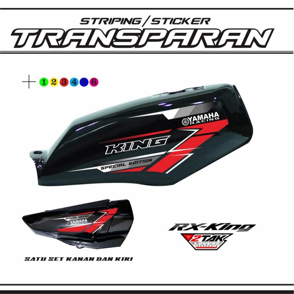 Rx KING MOTORCYCLE STICKERS TRANSPARENT UV CLEAR COOL MOTIFS VARIATIONS ...