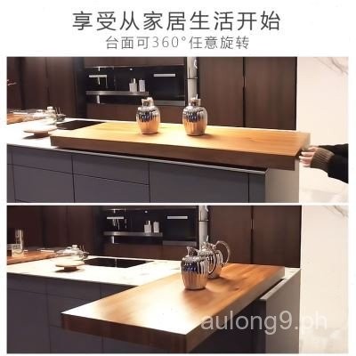 Open Kitchen Dining Table Bar Counter Pull-Out Top Sliding ...