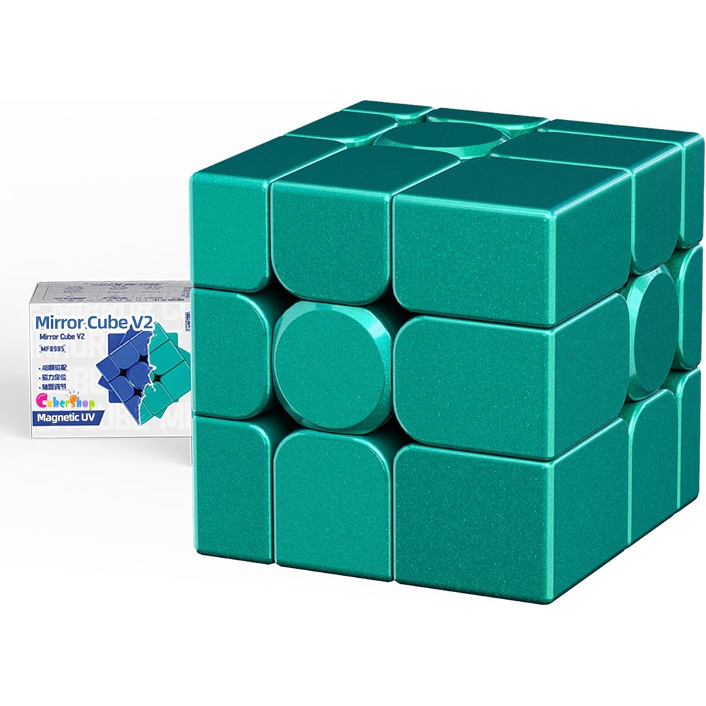 Moyu Mirror Cube V2 M 3x3x3 Green Magnetic Speed Cube, 2025 New Funny ...