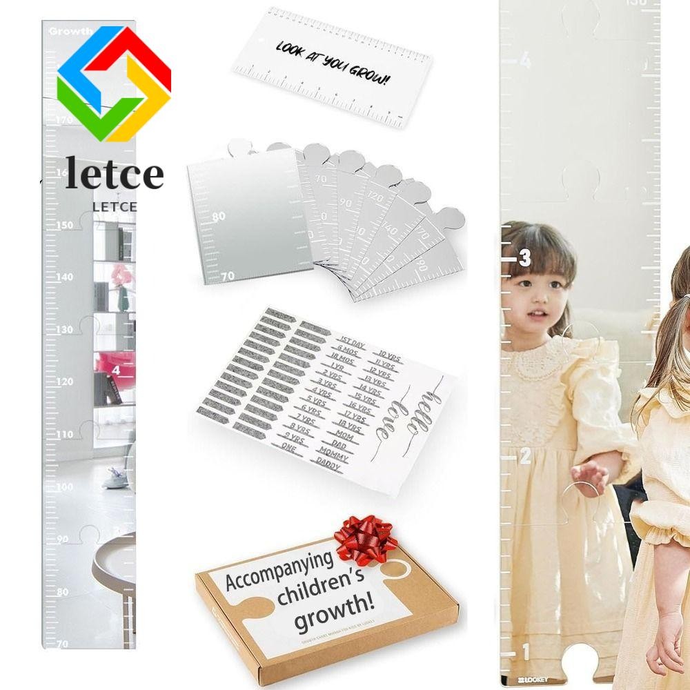 LETCE Growth Chart Mirror, Height Measuring Mirror Foldable Growth ...