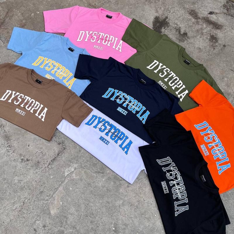 Dystopia REGULAR SIZE | "CLASSIC ATHLETIC TEE" | MOCK NECK | 240GSM ...