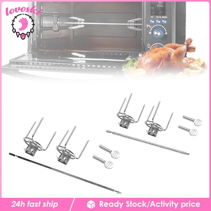 [Lovoski] Chicken Fork Portable Turkey Roasting Grill Complete Holders ...