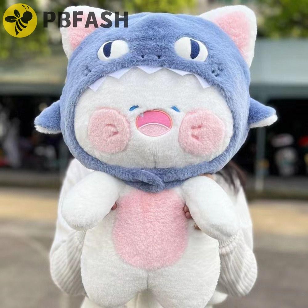 PBFASH Cute Shark Cat Plush Toy, Shark Cat Soft Shark Cat Doll Pillow ...