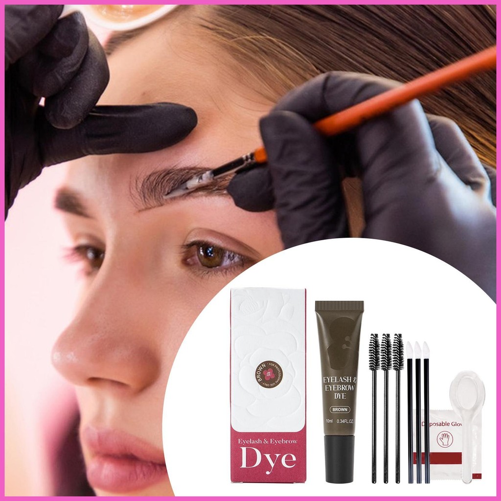 Eye Brow Tinting Kit 10ml Long-Lasting 2 In 1 Eyebrow And Eyelash Dye Set Smudge-Proof Brow Tint ...