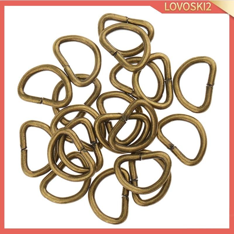 [Lovoski2] 100pcs Metal Ring D Rings Webbing Buckles Strapping Belts ...