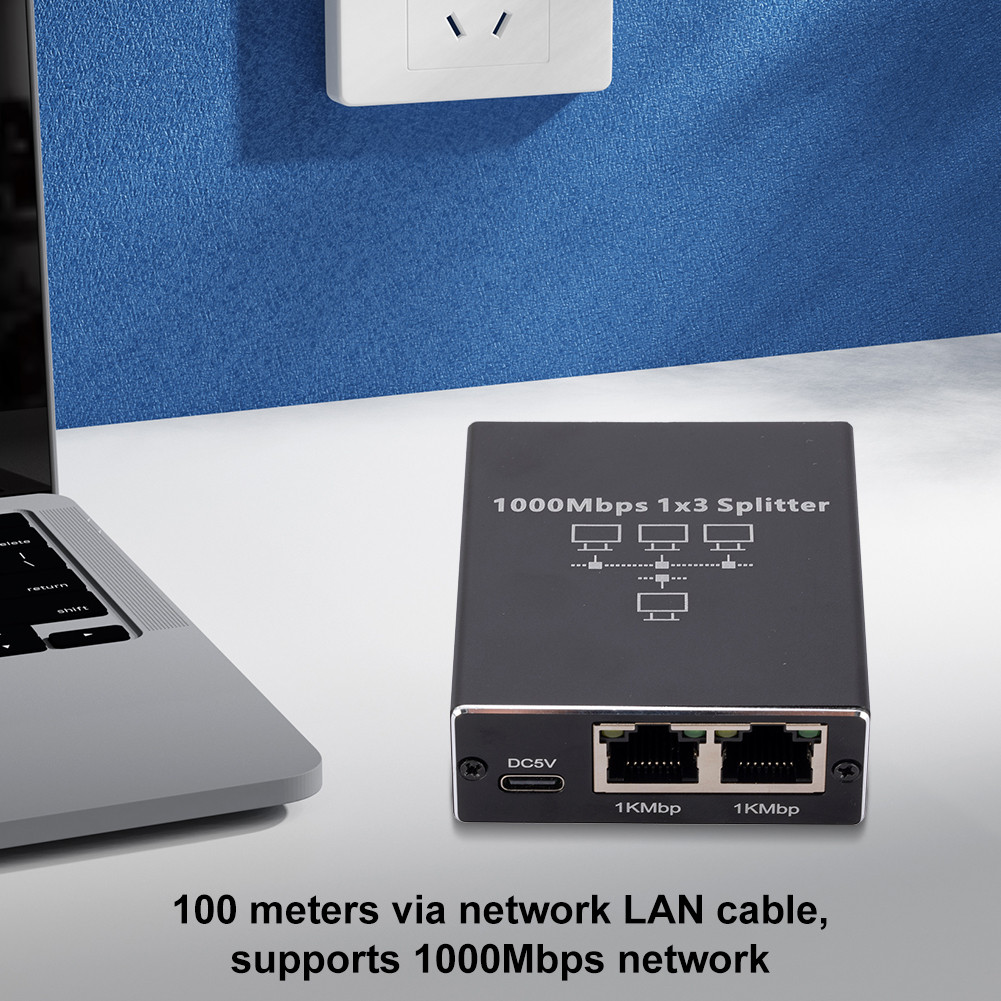Ethernet Splitter 1 To 3/4 1000Mbps Internet Cable Splitter Gigabit ...