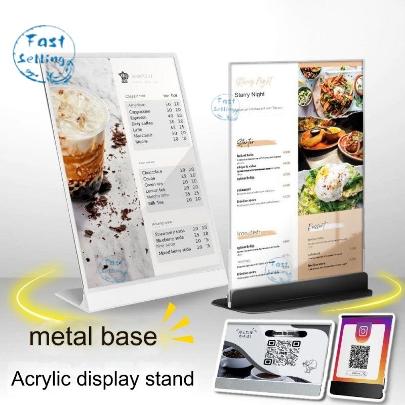 Menu Rack Acrylic Display Standa4Table Card Display Card Standee ...