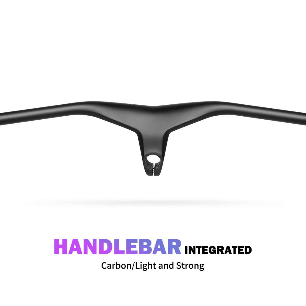 Carbon Fibre Bicycle Handlebar Matte Black Carbon Handlebar Mtb 800mm Mtb Integrated Handlebars ...