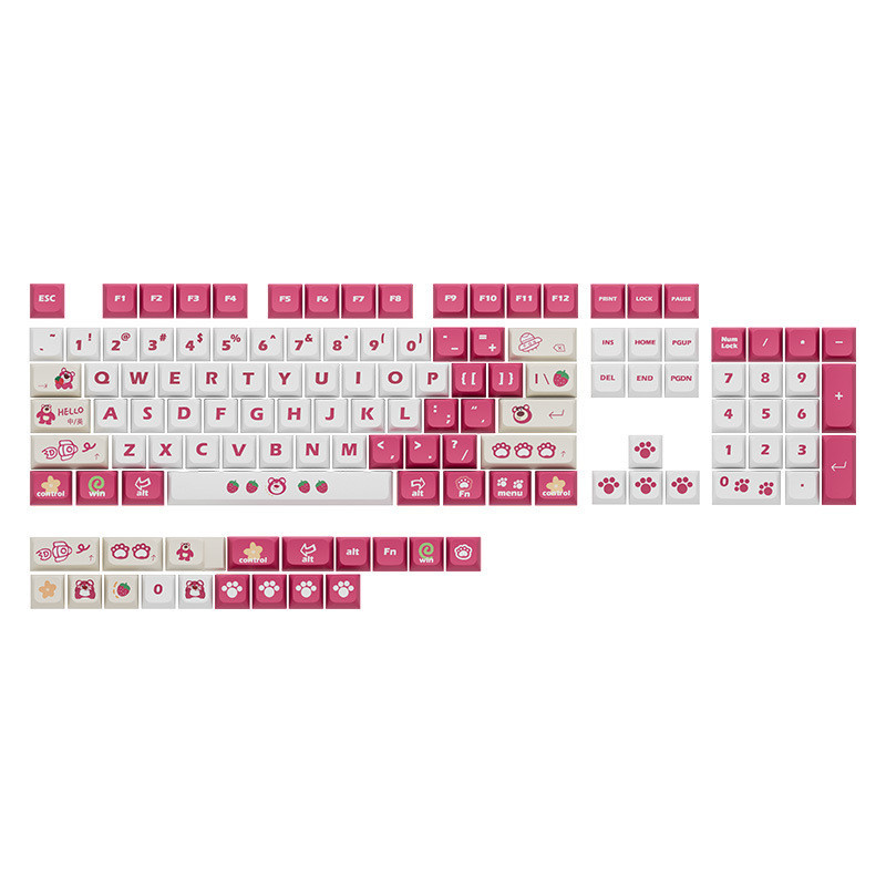 Xvx Strawberry Bear XDA Keycap Mechanical Keyboard Customization ...