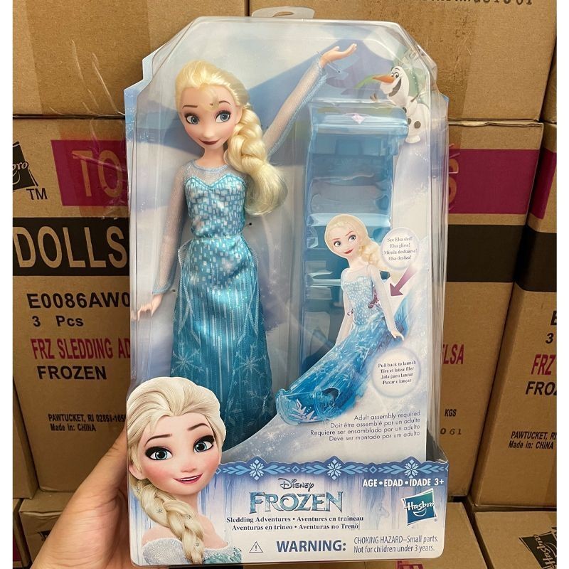 Hasbro Disney Doll Frozen Sleigh Adventure Princess Elsa Frozen Sleigh ...