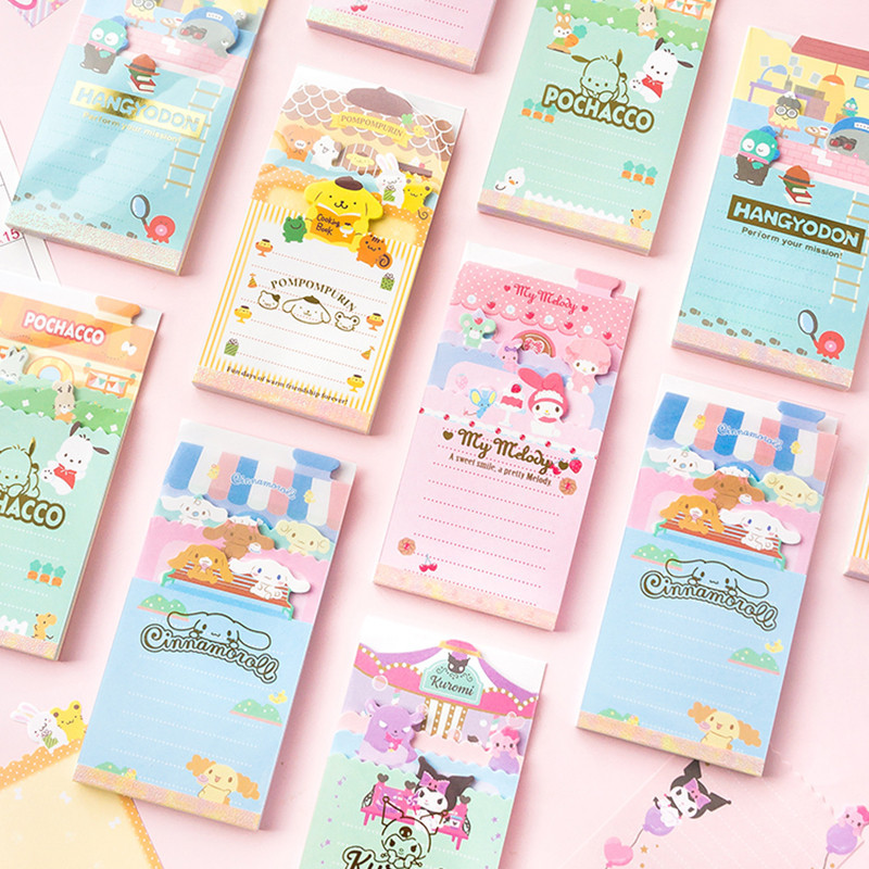 80 Sheets Sanrio Notepad Memo Note 4 Designs Memo Paper School ...