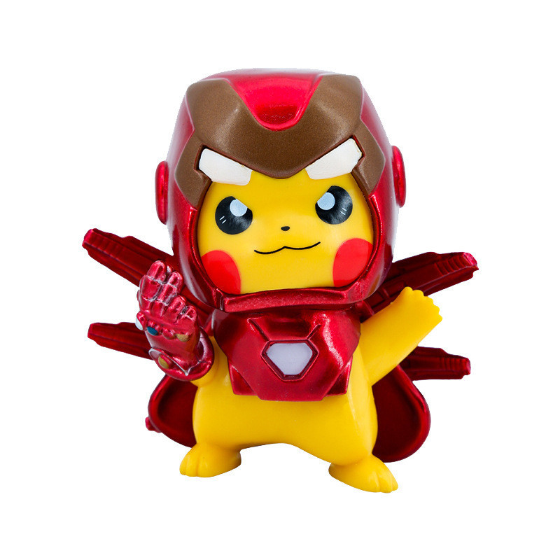 Digimon Pikachu COS Avengers Iron Man Spiderman Batman Marvel Figure ...