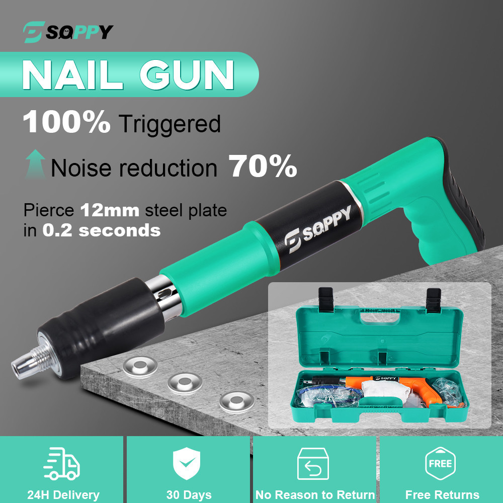 Original Soppy Nail Puncher Gun Nail Guns Concrete Steel Wall Anchor ...