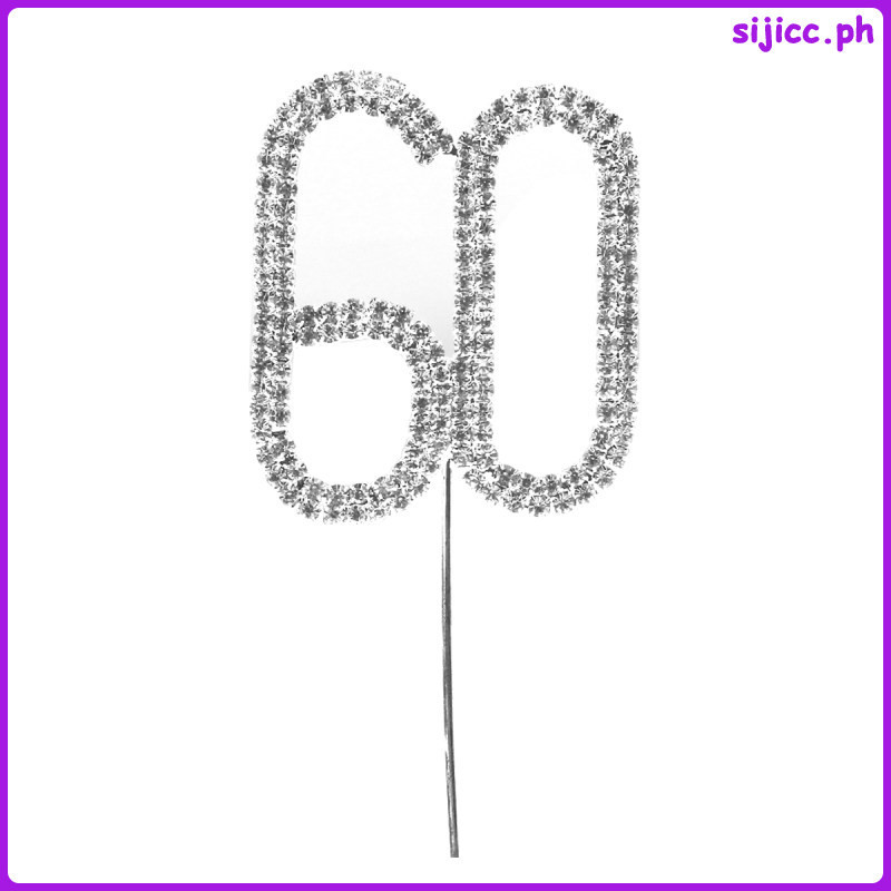 Number 60 Birthday Cake Topper 60th Party Supplies Toppeer Anniversary ...