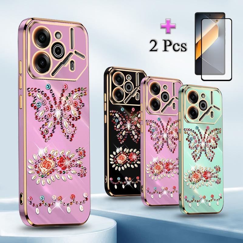 2 IN 1 For Tecno Pova 6 Pro 5G Pova 6 5G Case Plating Casing Plating ...