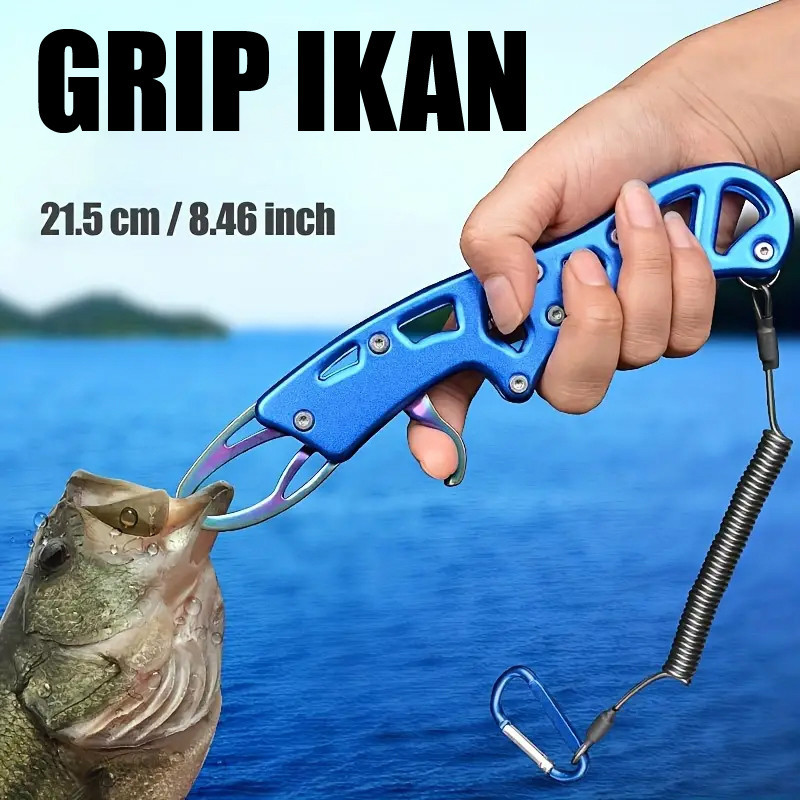 GRIP IKAN ALLOY Fish Lip Grip Kuat Fishing Holder gripper grabber clamp ...