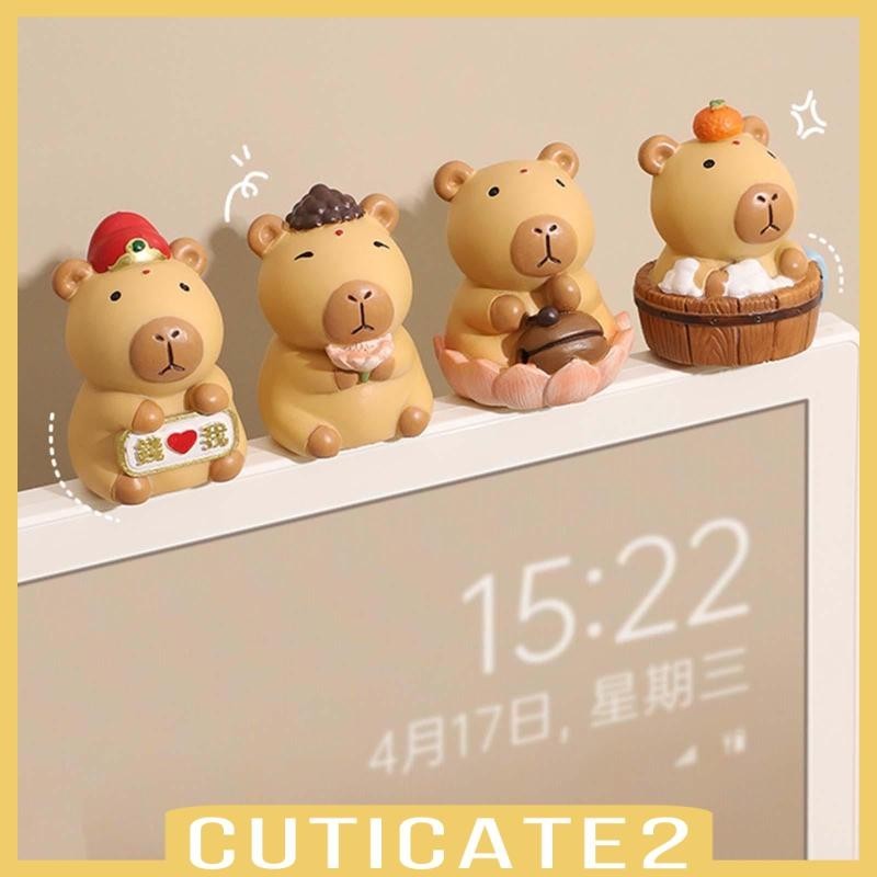 [Cuticate2] Mini Capybara Figure Cute Capybara Statue Tabletop Decor ...