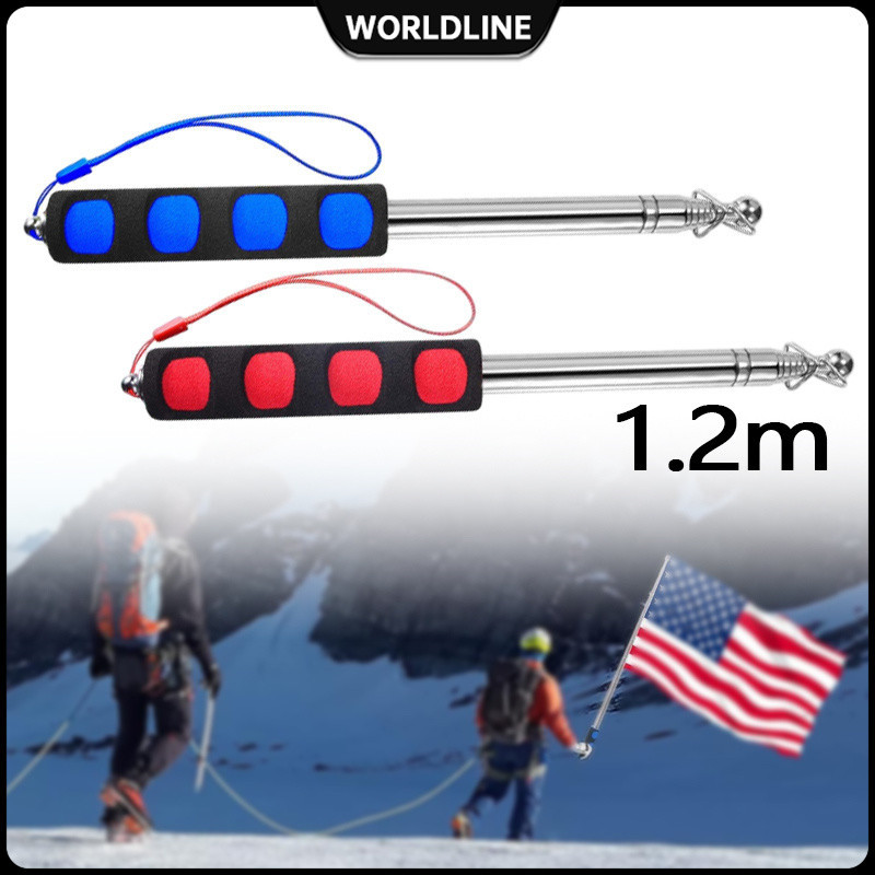 1.2M Tour Guide Flag Pole Stainless Steel Telescopic Flag Pole Portable ...