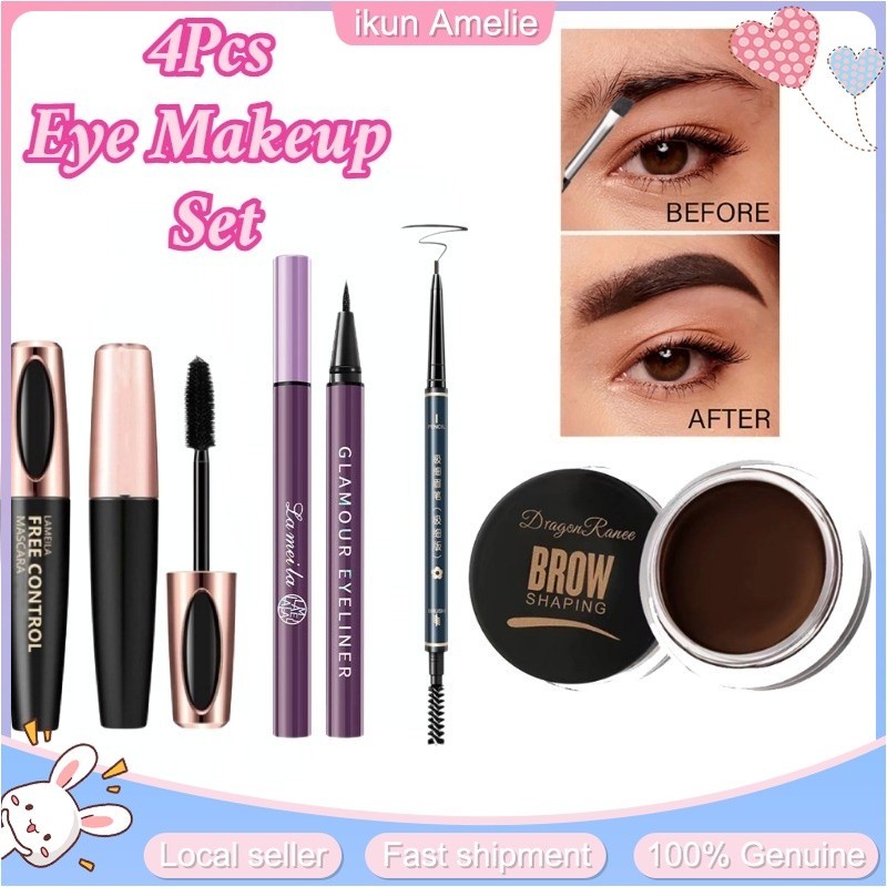 Cosmetic Eye Make-up Set Eyebrow Cream / 2 in 1 Eyebrow Pencil ...