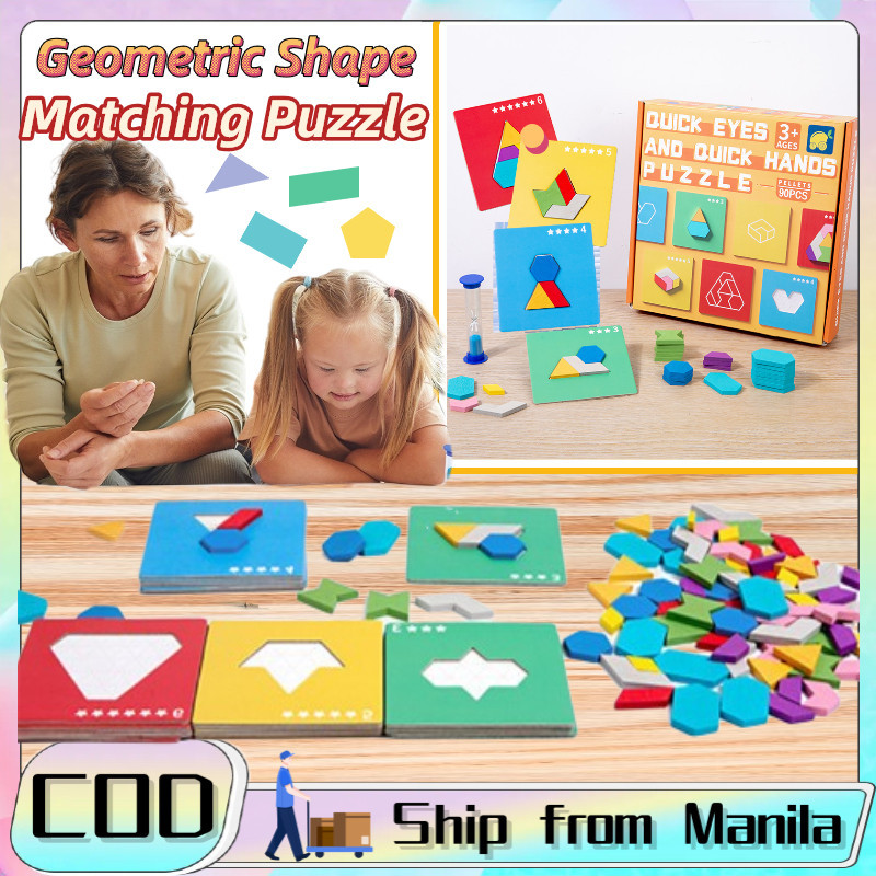 Geometric Shape Matching Puzzle for Kids Educational Puzzle Game for ...