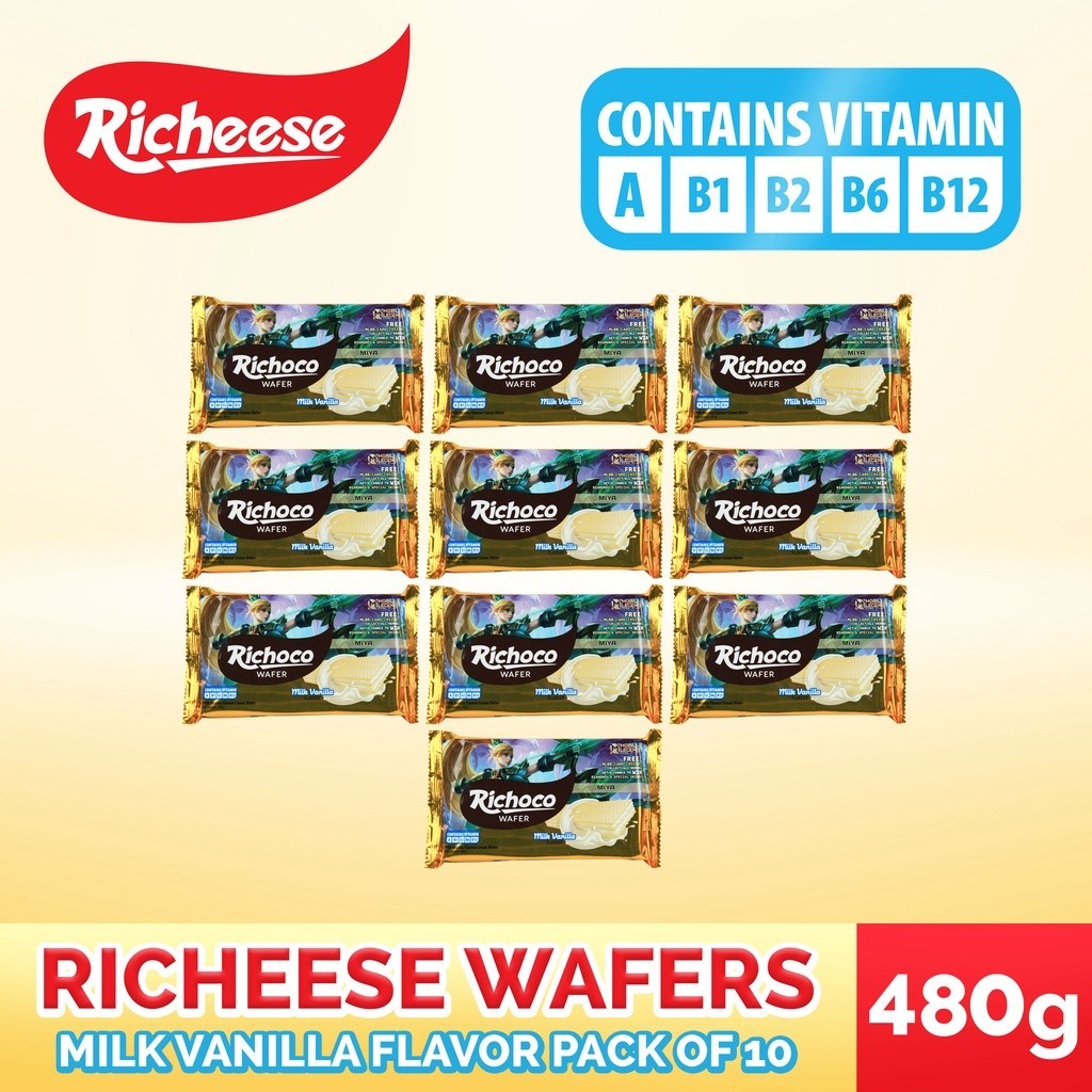 NABATI Richoco Milk Vanilla Wafer 48g by 10s | Shopee Philippines
