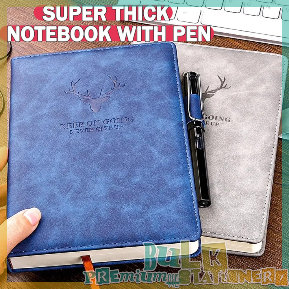 A5 Thickned Leather Notebook Big Thick Notebook for College Writing ...