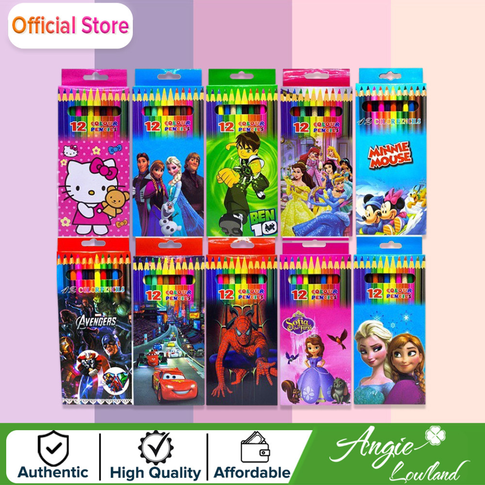 Angie Lowland Cartoon Character Color Pencil Set Kids Drawing, Artwork ...