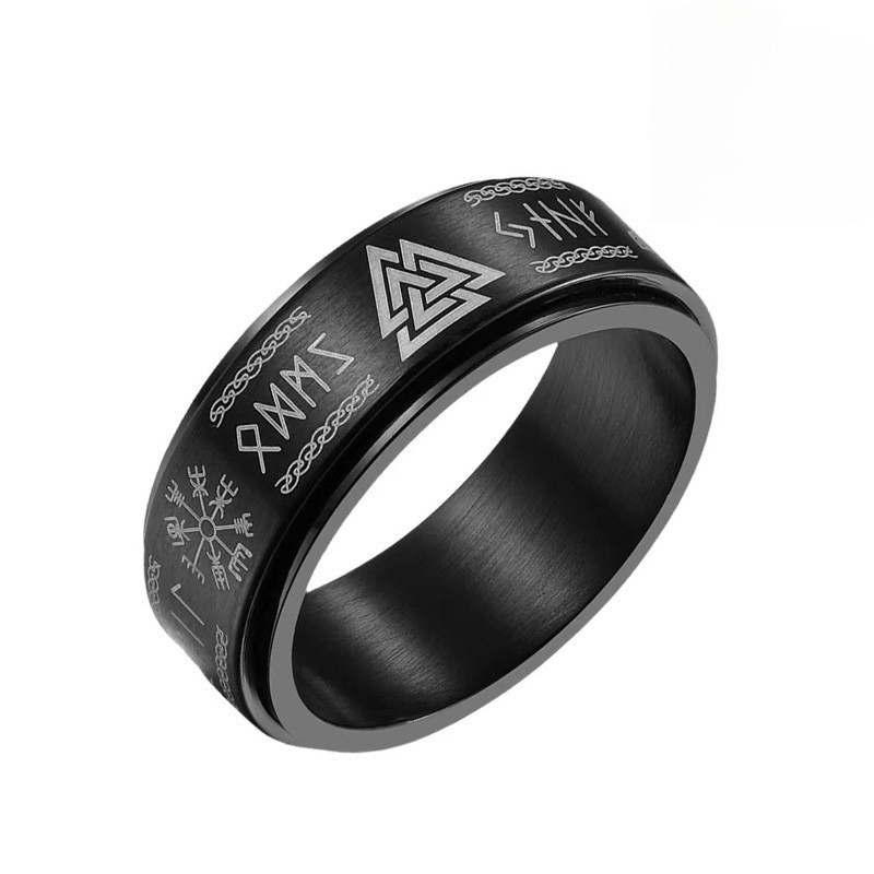 8mm Viking Spinner Rings Stainless Steel Viking Ring Bands Fidget ...