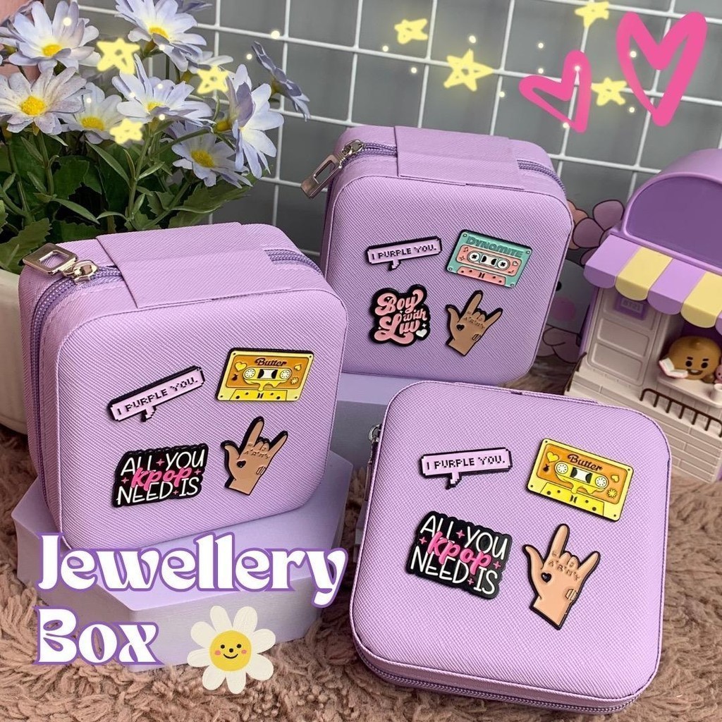 1[FANMADE] BTS Jewellery Box Accessories Storage Jewelry Case BTS BT21 ...