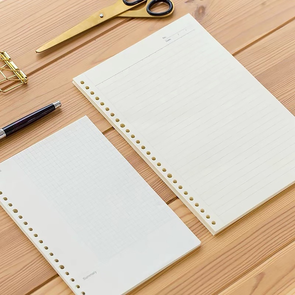 A5（20holes）/B5（26holes）Loose-Leaf Notebook 50 Leaves Refill pages ...