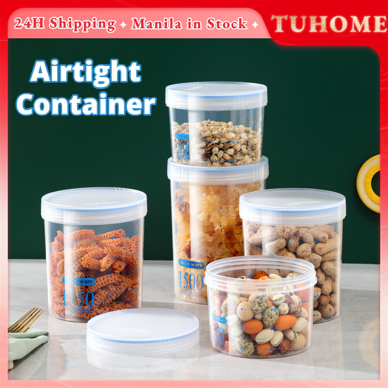 Airtight Seal Food Storage Container Leakproo fowder Cereal Canister ...