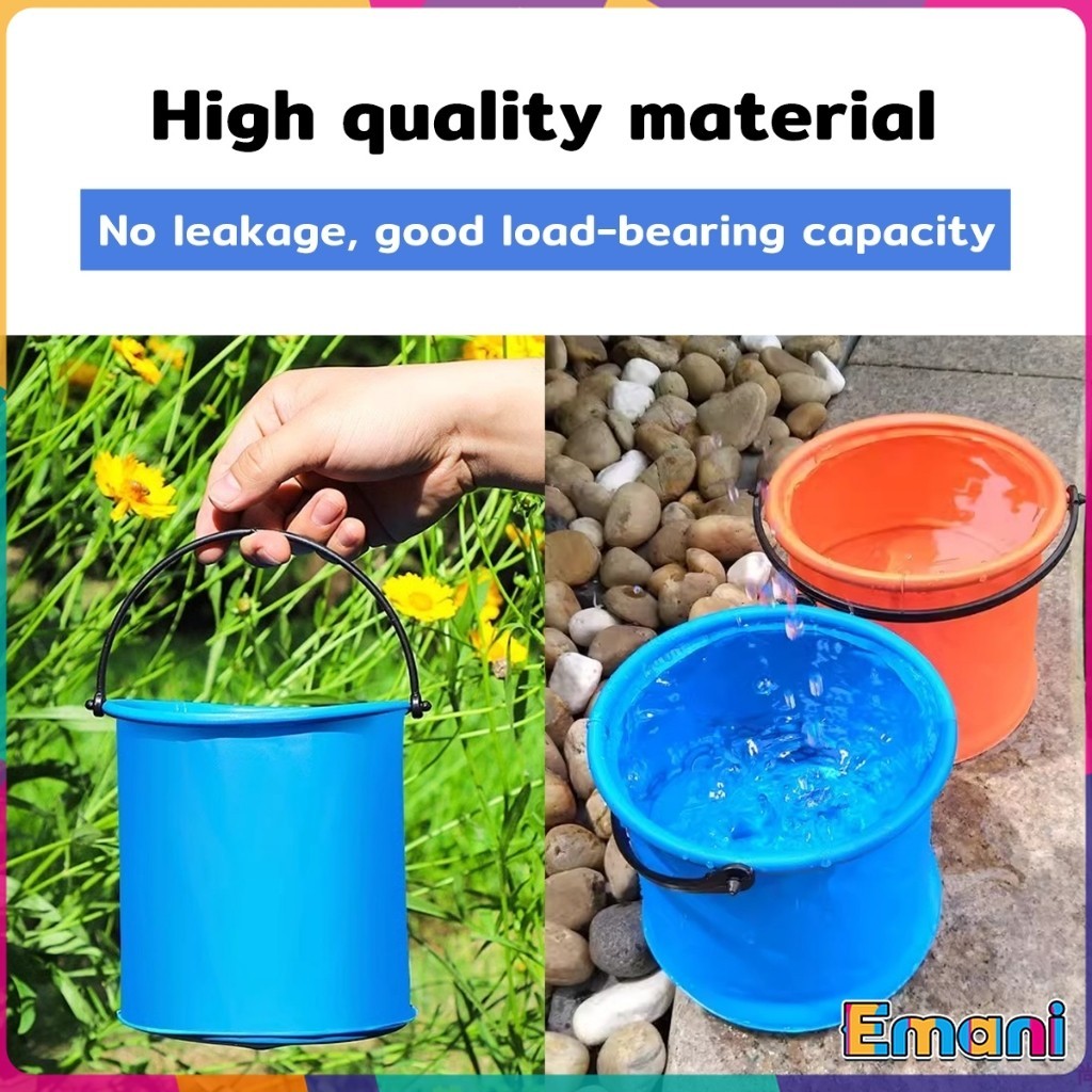 Em Foldable Barrel Portable Catch Fish Bucket Water Bucket | Shopee ...