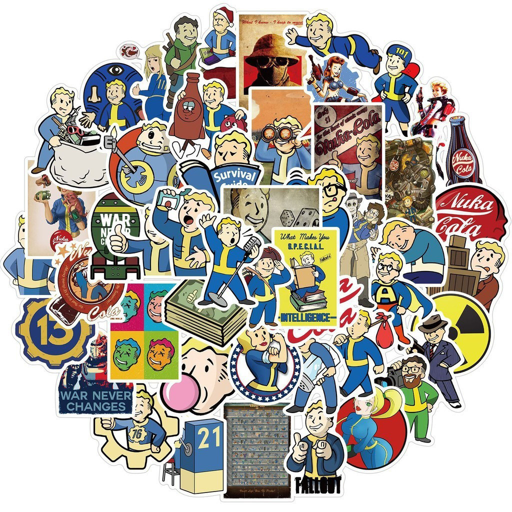 Y&P| Fallout Stickers Set Video Games Graffiti Waterproof Decals Pack ...