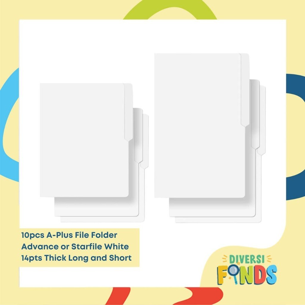 IK LIN File Folder or PX White 14pts100-PCS per Ream Long and Short for ...