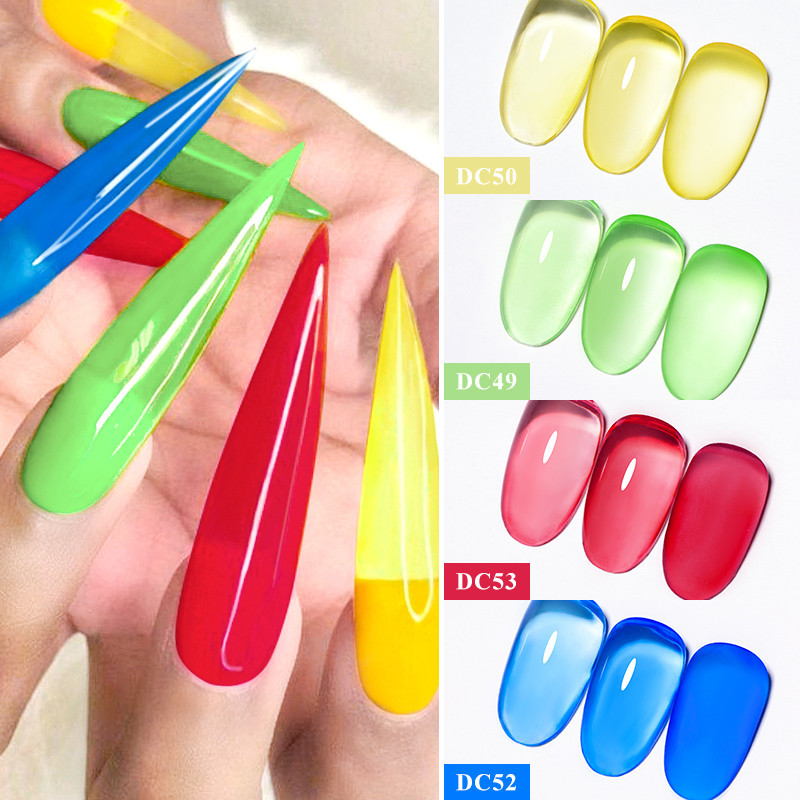 MTSSII Jelly Glass Gel Nail Polish Translucent Candy Color Nail Gel Polish 7ml Nail Art Popular ...