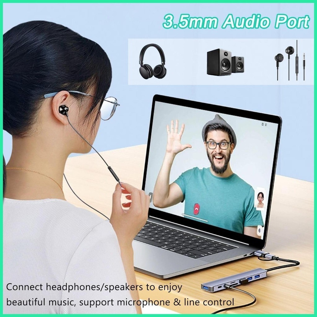 Docking Station 8-in-1 Laptop Hub USB C Dock Computer USB C Hub Stable ...