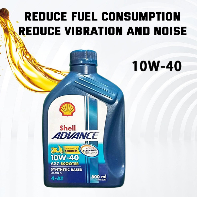 Shell Advance AX7 10W-40 Oil 800ML for Smooth Engine Operation | Shopee ...
