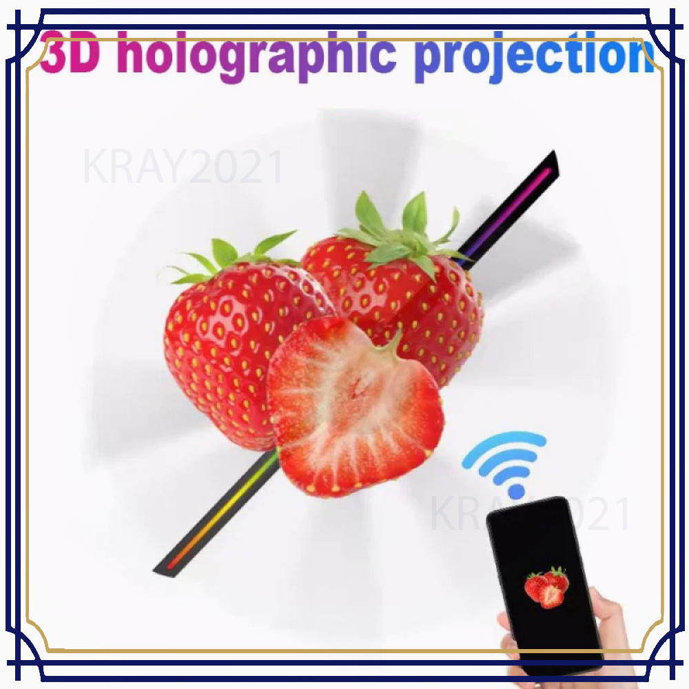 3d Hologram Fan Projector Display Fan Projector LED 42cm IT502 | Shopee ...
