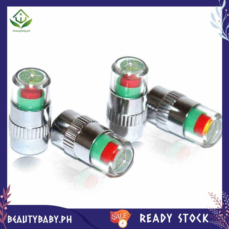 [beautybaby.ph] 4Pc Car Tire Pressure Indicator Tire Pressure Gauge ...