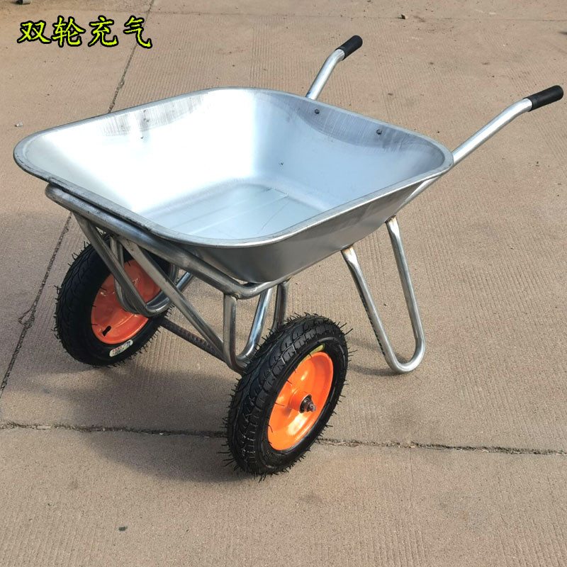 Thickened Double Wheel Cart for Construction, Agricultural Use, Single ...