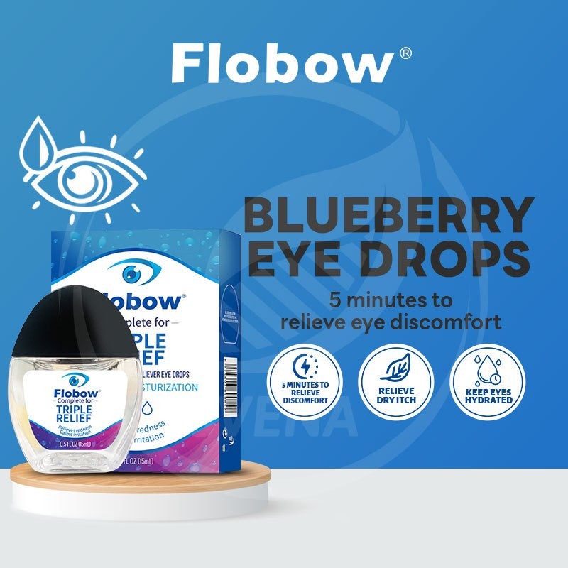 Flobow Blueberry Eye Drops Itchy Eyes/ Dry Eyes/ Eye Sore Rich In ...