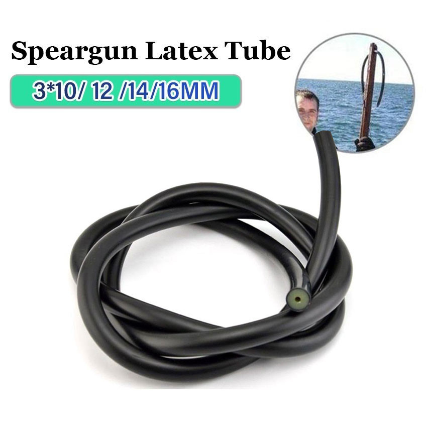 Speargun Rubber 1M 3*10mm/3*12mm/3*14mm/Harpoon Fishing Rubber Natural ...
