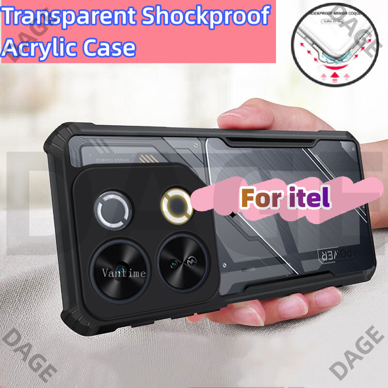 For Itel P65 4G Case Edge-Reinforced Shockproof Cushion Back Clear ...