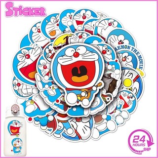 52pcs cute doraemon sticker anime DIY waterproof cartoon for helmet ...