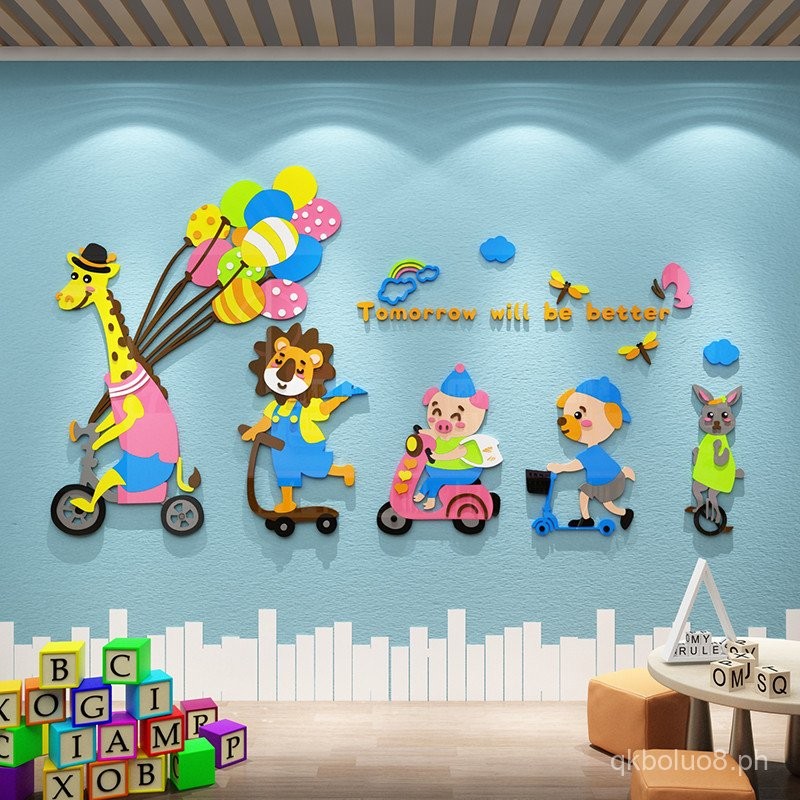 Kindergarten Creative Theme Wall Finished English Training Institution ...