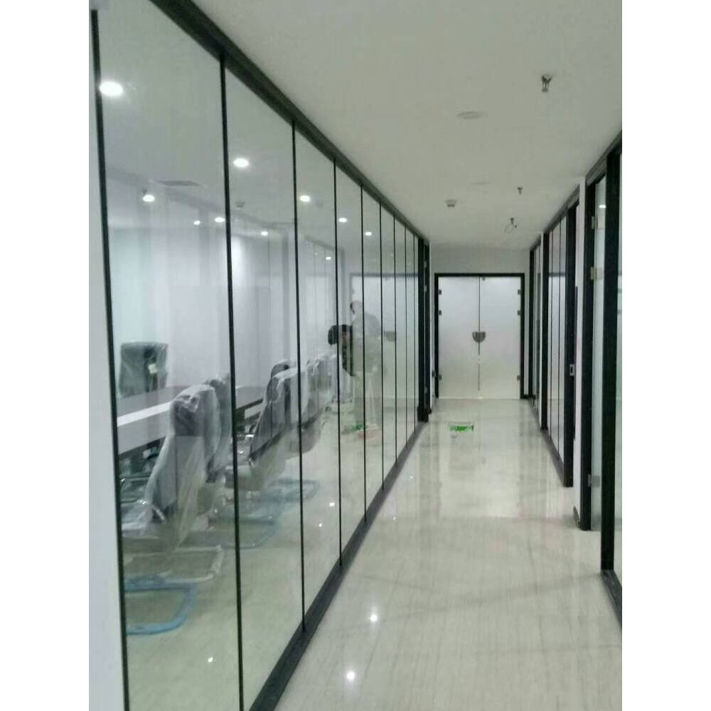 Office Glass Partition Wall Aluminum Alloy Frosted High Partition ...