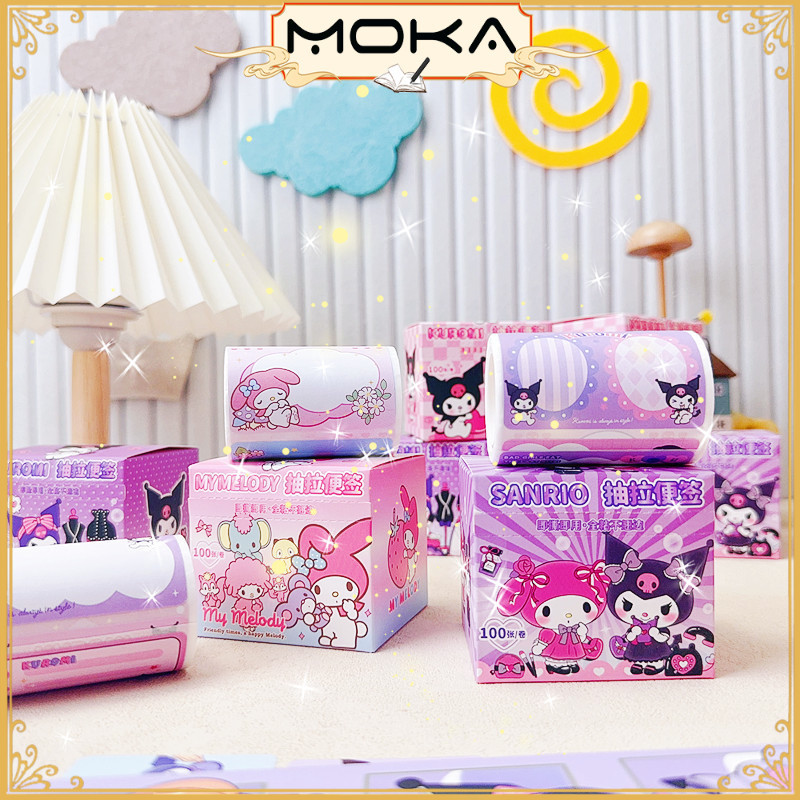 Moka STICKY NOTE AND NAME LABEL STICKER ROLL PACKAGING WITH PULL OUT ...