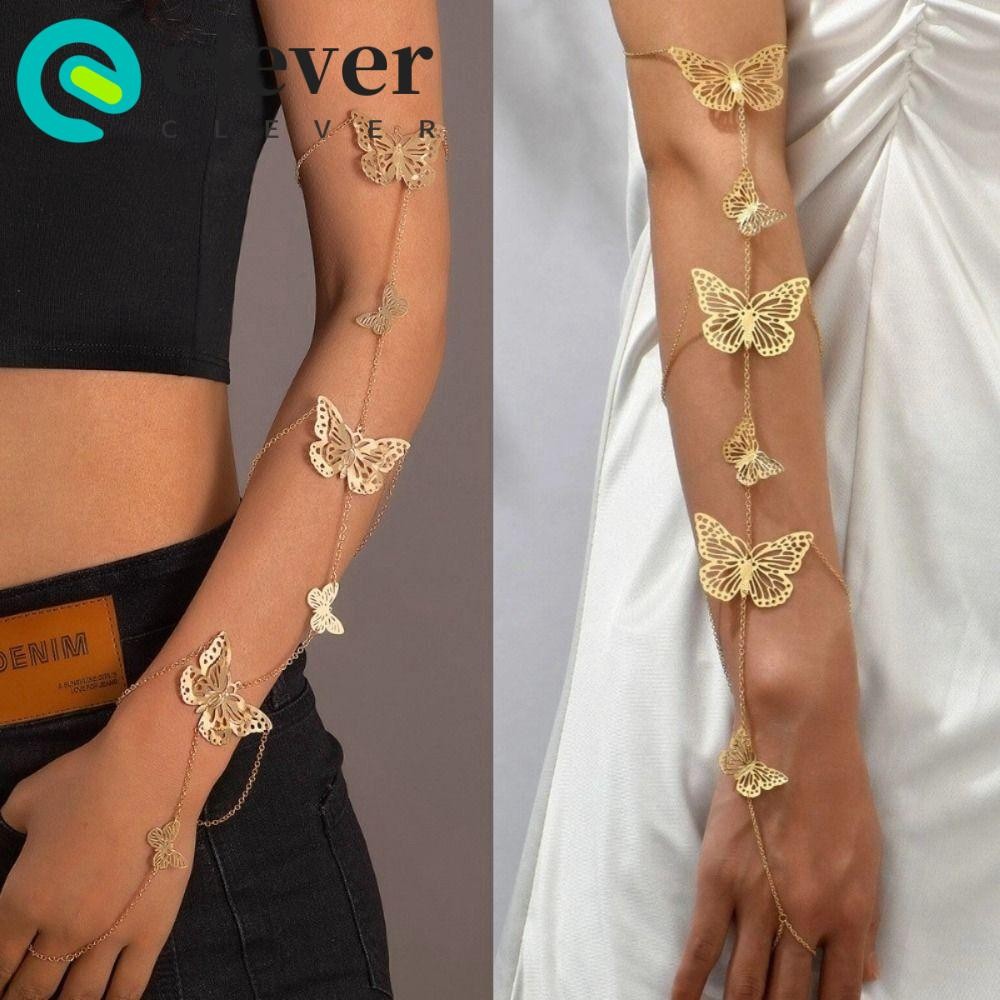 CLEVER Butterfly Arm Chain, Jewelry Accessories Adjustable Tassel Arm ...
