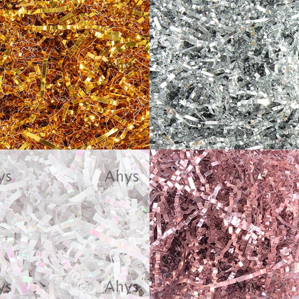 AHYS 100g Bright Foil Paper, DIY Double-sided Raffia Shredded, Party ...