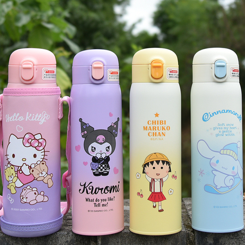 tumbler hot and cold kuromi water bottle for kids kuromi tumbler Sanrio Kuromi Children's ...